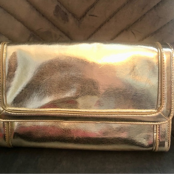 LOFT | Bags | Anne Taylor The Loft Gold Clutch | Poshmark
